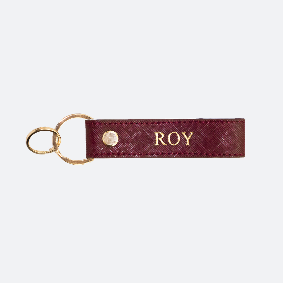 Personalised Emerson Saffiano Leather Keychain | Kastemize